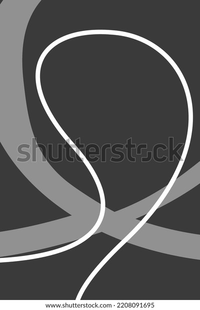 Aesthetic Abstract Wall Art Grayscale Aesthetic Stock Vector (Royalty ...