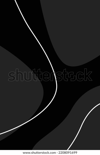Aesthetic Abstract Wall Art Grayscale Aesthetic Stock Vector (Royalty ...