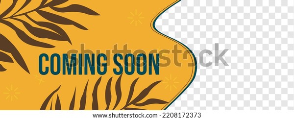 Aesthetic Boho Theme Coming Soon Banner Stock Vector (Royalty Free ...