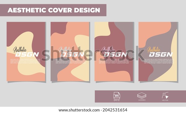 Aesthetic Book Cover Background Design Pastel Stock Vector (Royalty ...