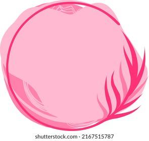 Aesthetic Circle Borders Leaf Aesthetic Background Stock Vector ...