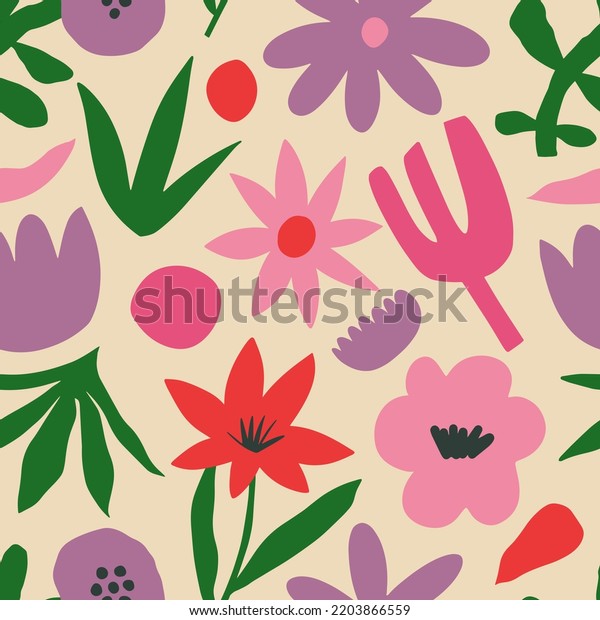 Aesthetic Contemporary Printable Seamless Pattern Retro Stock Vector ...