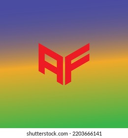 Af Letter Logo Design Illustrator Vector Stock Vector (Royalty Free ...