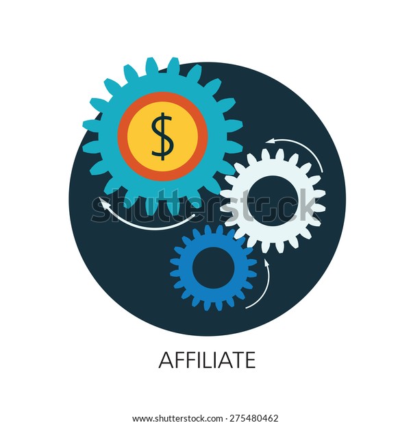 Affiliate Flat Icon Concept Stock Vector (Royalty Free) 275480462