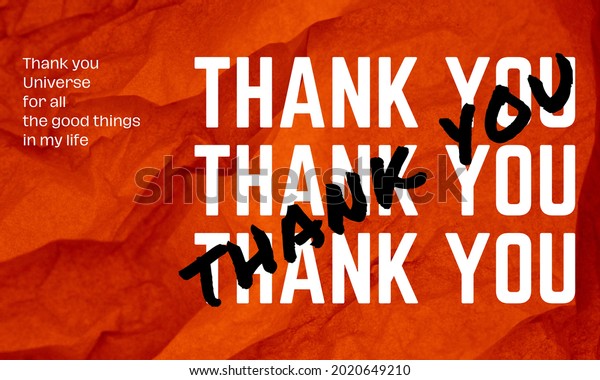 Affirmation Gratitude Design Thank You Thank Stock Vector (Royalty Free ...