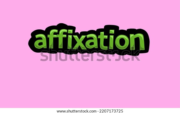 Affixation Writing Vector Design On Pink Stock Vector (Royalty Free ...