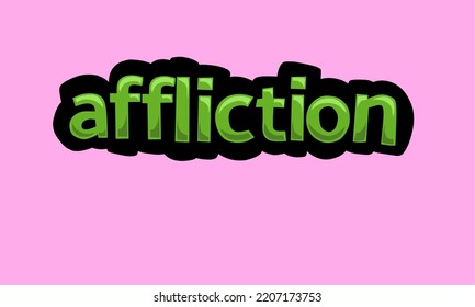 Affliction Writing Vector Design On Pink Stock Vector (Royalty Free ...