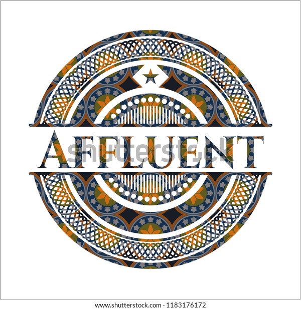 Affluent Arabic Style Badge Arabesque Decoration Stock Vector (Royalty ...