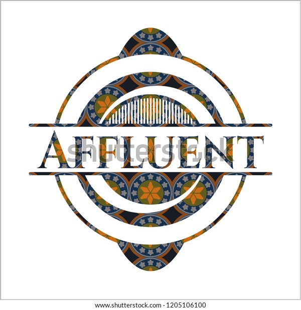 Affluent Arabic Style Emblem Arabesque Decoration Stock Vector (Royalty ...