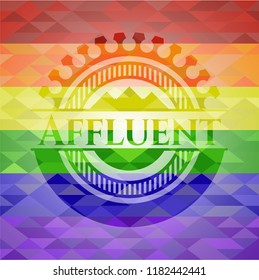 Affluent Emblem On Mosaic Background Colors Stock Vector (Royalty Free ...