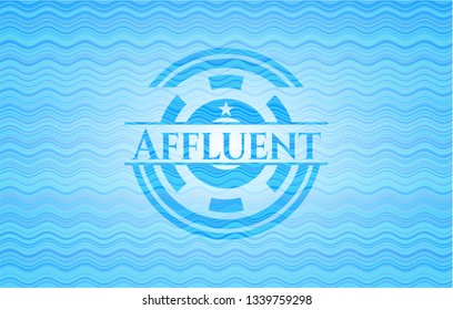 Affluent Water Wave Representation Emblem Stock Vector (Royalty Free ...