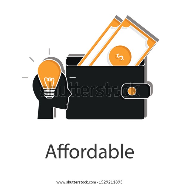 Affordable Icon On White Background Business Stock Vector (Royalty Free ...