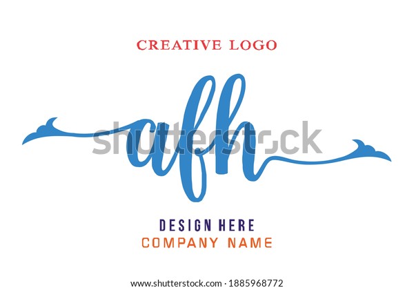 Afh Lettering Logo Simple Easy Understand Stock Vector (Royalty Free ...