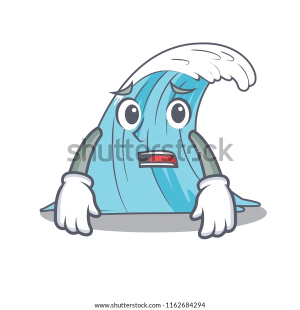 Afraid Cartoon Blue Wave Surf Stock Vector (Royalty Free) 1162684294 ...