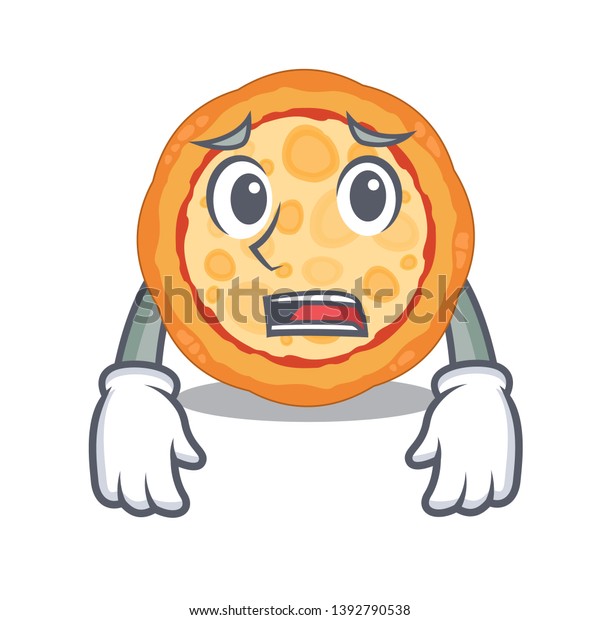 Afraid Cheese Pizza Cartoon Shape Stock Vector (Royalty Free ...