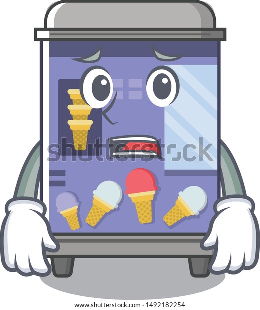 Afraid Ice Cream Vending Machine Mascot Stock Vector (Royalty Free ...