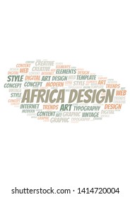 Africa Design Word Cloud Wordcloud Made Stock Vector (Royalty Free ...