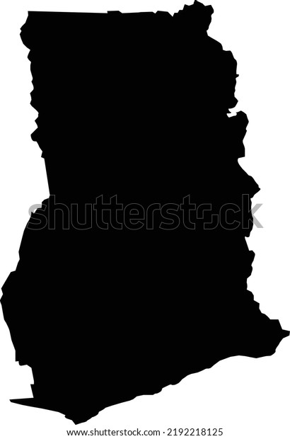 Africa Ghana Map Vector Maphand Drawn Stock Vector (Royalty Free ...