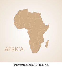 Africa Map Brown: เวกเตอร์สต็อก (ปลอดค่าลิขสิทธิ์) 241643755 | Shutterstock