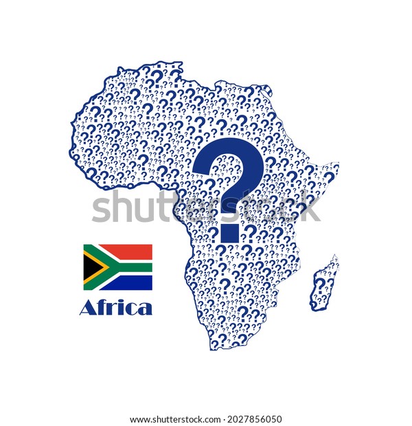 Africa Map Flag Made Question Mark Stock Vector (Royalty Free ...