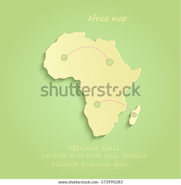 Africa Map Green Yellow Vector Stock Vector (Royalty Free) 573990283 ...