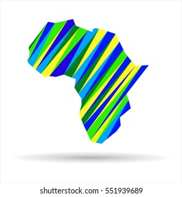 Africa Map Illustration Made Triangles Stock Vector (Royalty Free ...