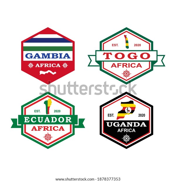Africa Map Vector Country Logo Stock Vector (Royalty Free) 1878377353 ...