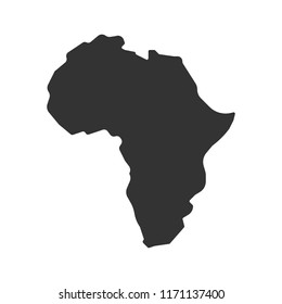Africa Map Vector Icon Flat Design Stock Vector (Royalty Free ...