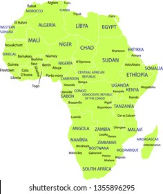 Islam Distribution Africa Political Map Muslim: vector de stock (libre ...