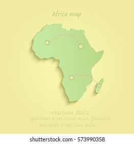 Africa Map Yellow Green Vector Stock Vector (Royalty Free) 573990358 ...