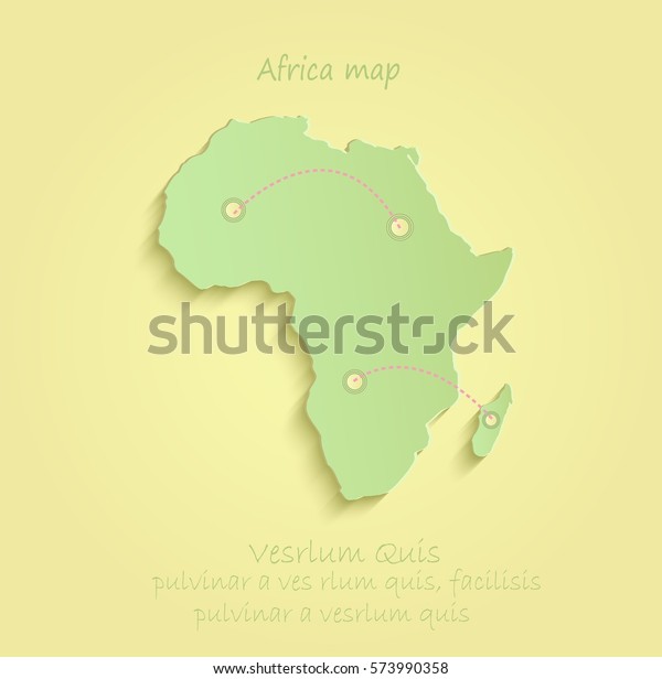 Africa Map Yellow Green Vector Stock Vector (Royalty Free) 573990358 ...