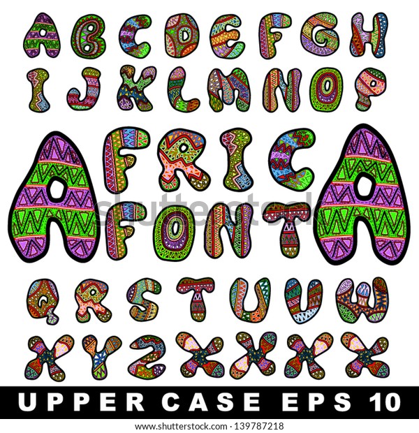 Africa Pattern Alphabet Stock Vector (Royalty Free) 139787218 ...