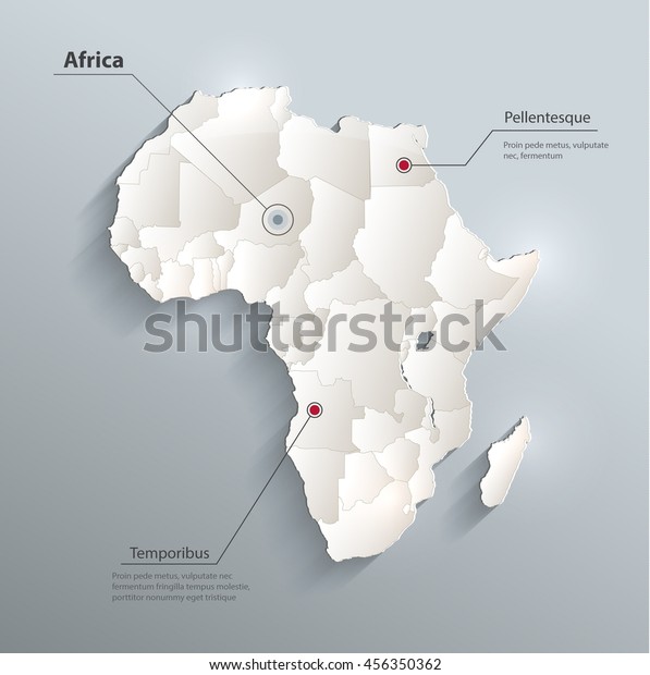 Africa Political Map 3d Vector Individual Stock Vector (Royalty Free ...