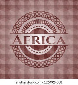 Africa Red Emblem Geometric Pattern Background Stock Vector (Royalty ...