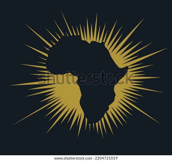 Africa Second Largest Continent After Asia Stock Vector (Royalty Free ...