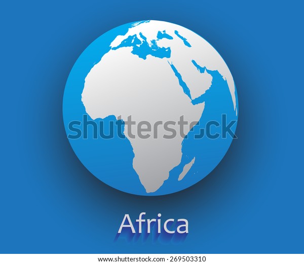 Africa Vector Mapvector Globe Iconearth Globe Stock Vector (Royalty ...