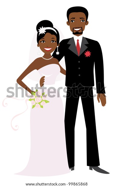 African American Couple Getting Married Stock Vector (Royalty Free ... African American Couple Getting Married Stock Vector (Royalty Free ...