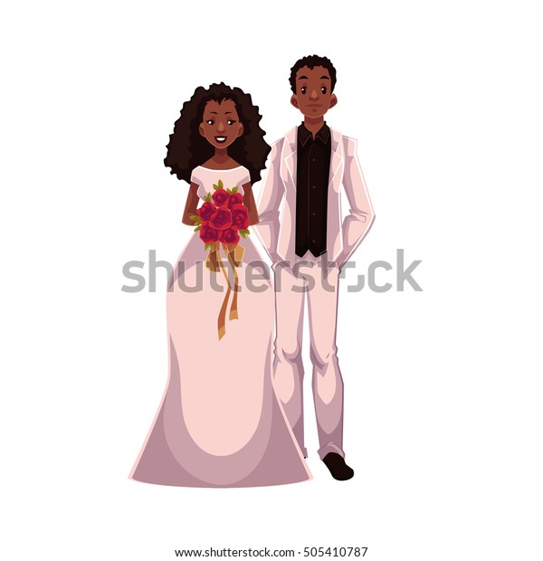 Afro-Américain marié, marié et marié, illustration : image vectorielle ... Afro-Américain marié, marié et marié, illustration : image vectorielle ...