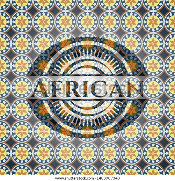 African Arabic Style Badge Arabesque Decoration Stock Vector (Royalty ...