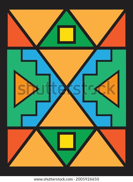African Art Vector Geometric Flat Pattern Stock Vector (Royalty Free ...