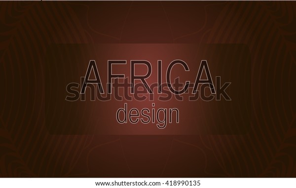 African Background Design Banner Stock Vector (Royalty Free) 418990135 ...