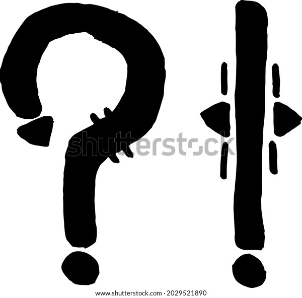African Culture Vector Exclamation Mark Question Stock Vector (Royalty ...