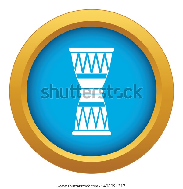 African Drum Icon Blue Vector Isolated Stock Vector (Royalty Free ...