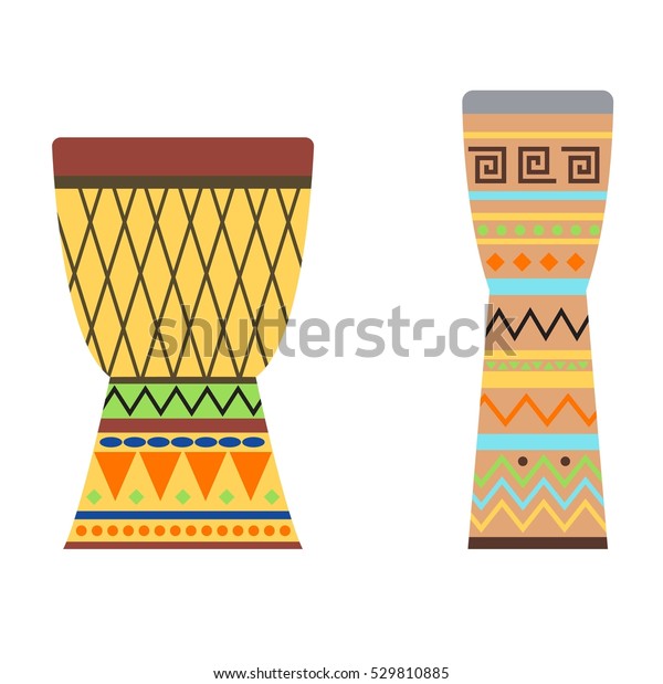 Vektor Stok African Drums Vector Illustration (Tanpa Royalti) 529810885 ...