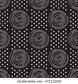 African Ethnic Dot Pattern Black: vector de stock (libre de regalías ...