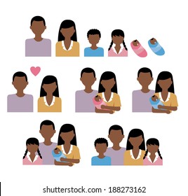 African Family Vector Stock Vector (Royalty Free) 188273162 | Shutterstock