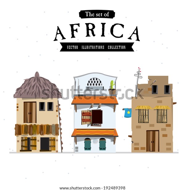 African House Style Vector Illustration Stock Vector (Royalty Free ...