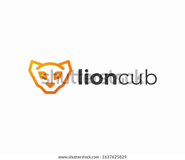 African Lion Cub Logo Design Linear 스톡 벡터(로열티 프리) 1637625829 | Shutterstock