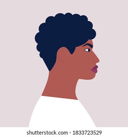 African Mans Face Profile Vector Illustration Stock Vector (Royalty ...
