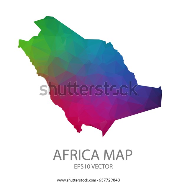 African Map Colorful Polygon Vector 스톡 벡터(로열티 프리) 637729843 | Shutterstock